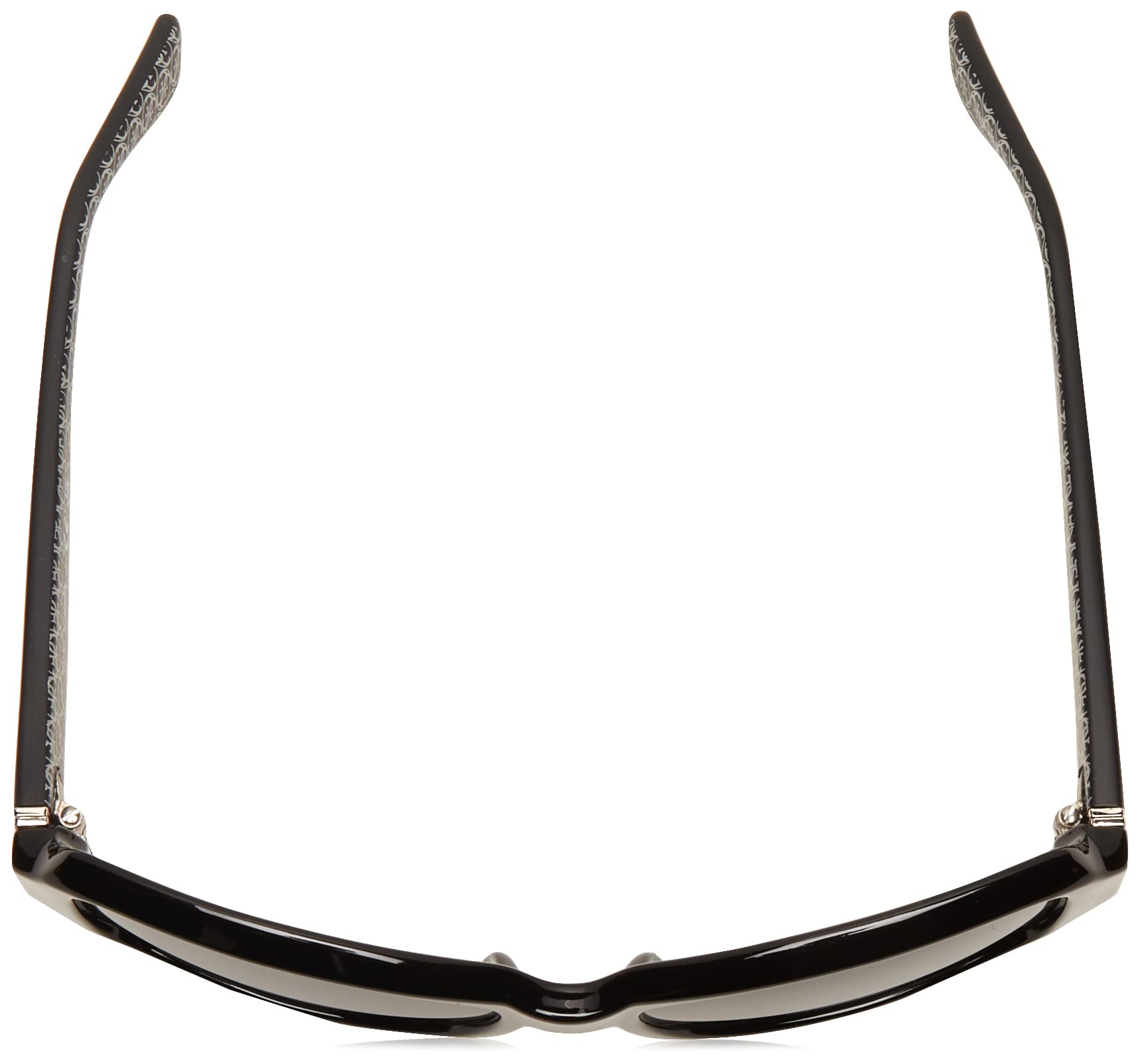 GUESS Women's Gu7410 Rectangular Sunglasses, Shiny Black & Smoke, 55 mm + 1