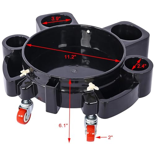 HAORANWANG 5 Gallon Bucket Dolly with 5 Swivel Casters - Portable g Cart