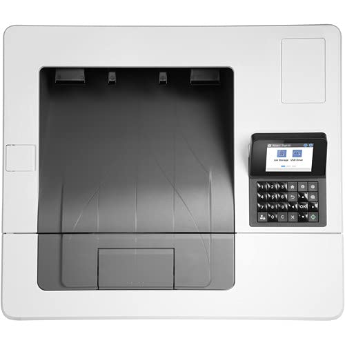 Hewlett Packard Laserjet Enterprise M507dn Monochrome Printer (1PV87A) with Power Strip Surge Protector and Electronics Basket Microfiber Cleaning Cloth