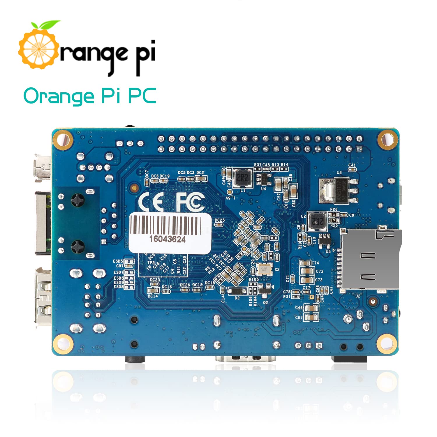 Orange Pi PC 1GB DDR3 AllWinner H3 Quad-core Cortex-A7 Single Board Computer, Development Board Run Orange Pi/Android/Ubuntu/Debian(Pi PC)