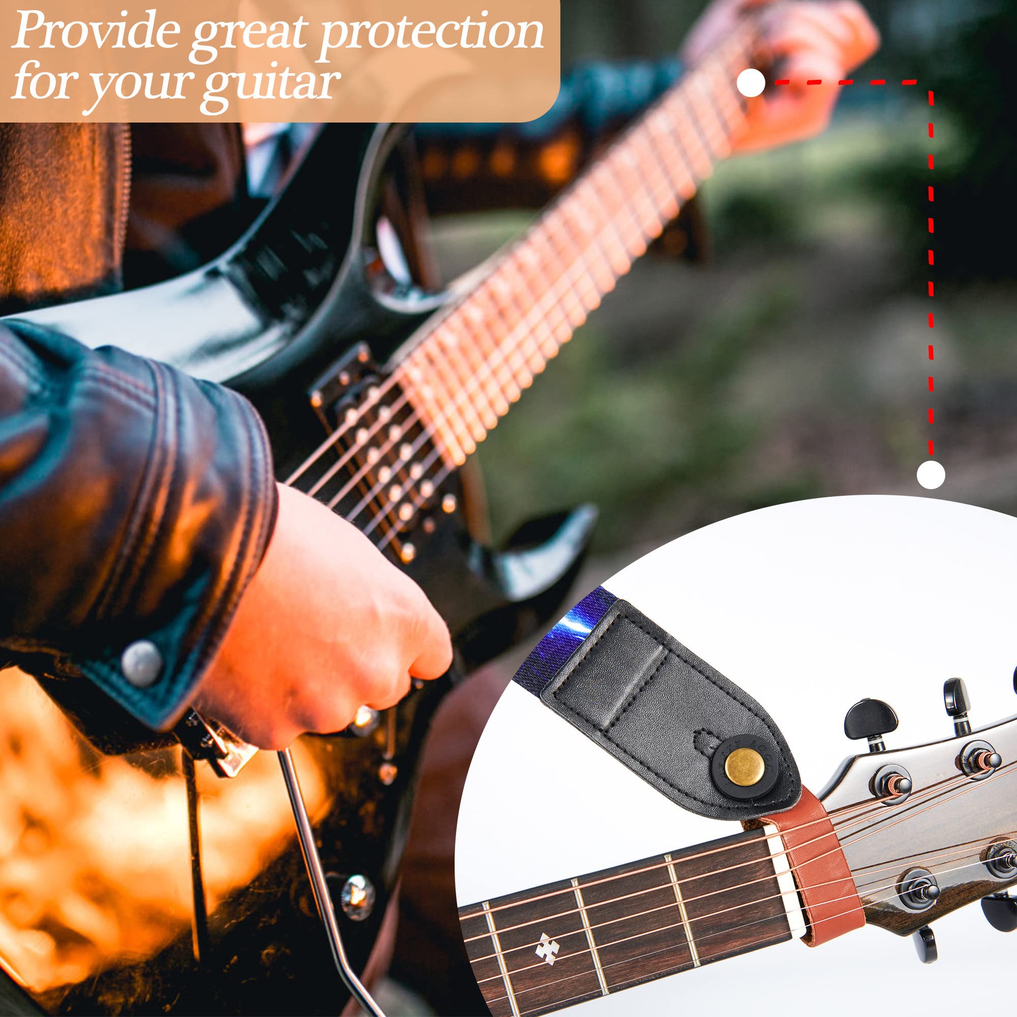 Guitar picks and pick Holder pick Case including 2 Pick holder keychain pcs Light Pick pcs Medium Pick,4pcs Heavy Pick