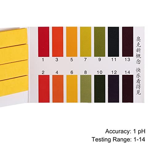 PATIKIL PH Test Strips 1-14, 3 Pack 240 Indicator Papers Litmus Tester for Water Food Soil Alkaline Acid Testing
