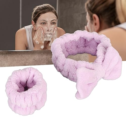 Head Wrap Set, Strong Water Absorption Spa Hair Wrap Set, Reusable Cute Multipurpose Easy Clean for Housework Makeup