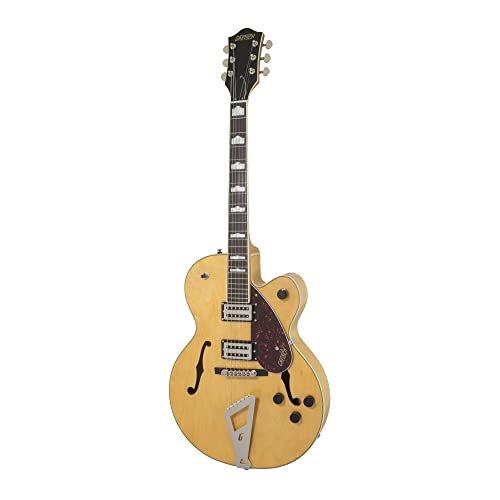 Gretsch G2420 Streamliner Hollow Body 6-String Electric Guitar with Chromatic II Tailpiece, Broad'Tron Pickups, and Laurel Fingerboard (Right-Handed, Village Amber)
