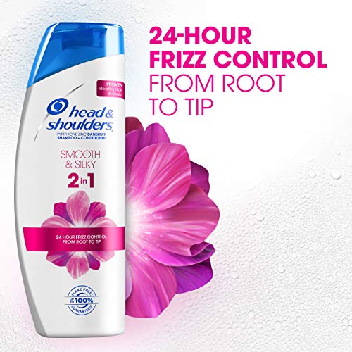 Head and Shoulders Smooth & Silky Paraben Free 2in1 Dandruff Shampoo and Conditioner, 12.8 fl oz
