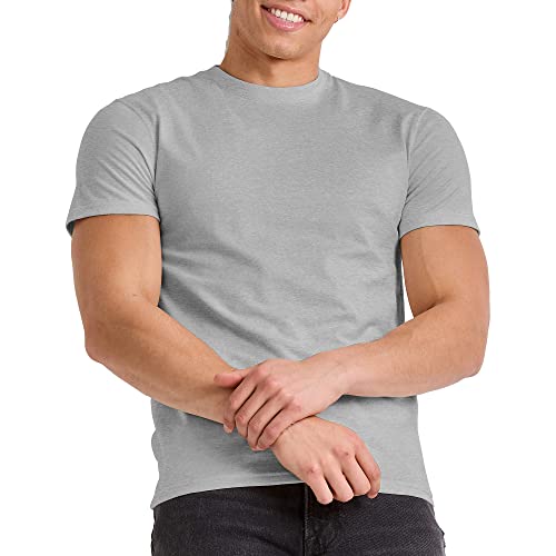 Hanes Originals Lightweight, Crewneck T-Shirts for Men, Tri-Blend Tee, Tall Sizes, Silverstone PE Heather