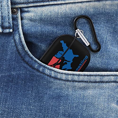 USA Wrestling AirPods Pro Case Headphone Cover Hard Shell with Keychain Shockproof
