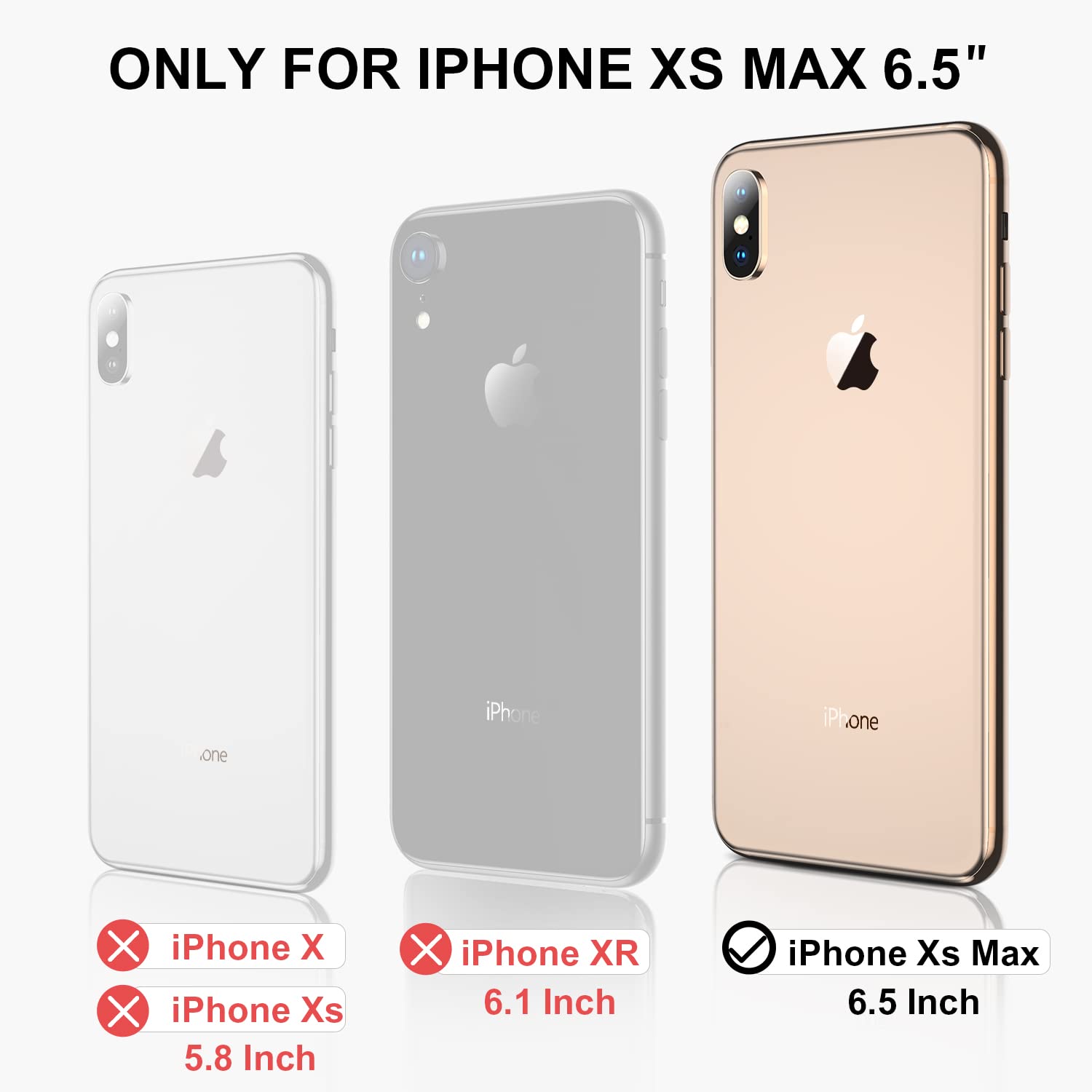 Humixx Shockproof Series for iPhone Xs Max Case Cover [ Military Grade Drop Tested ] [Upgraded Nano Materials] Translucent Matte Case with Soft Edges, Slim Fit and Anti-Drop Protection Case - Black