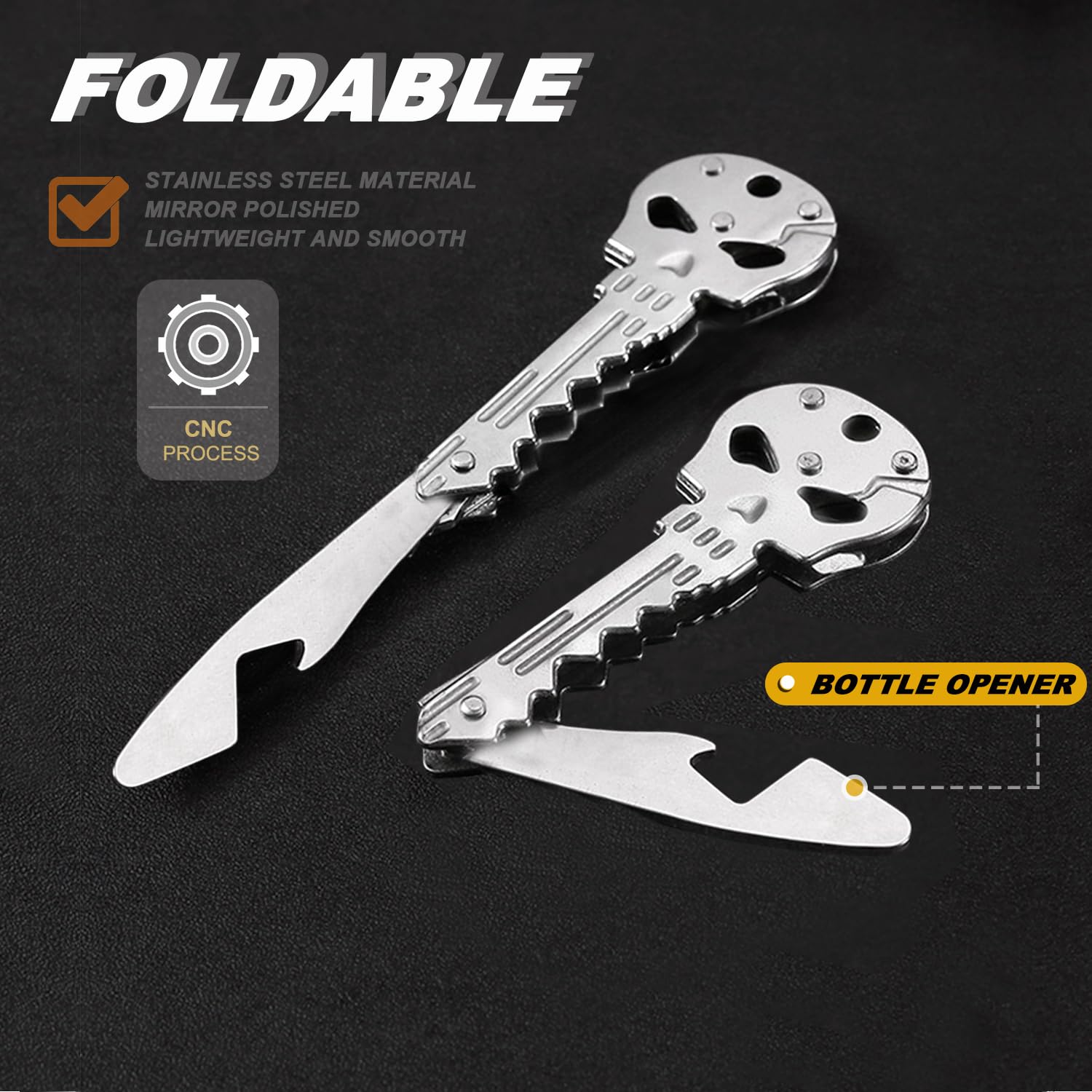 VIFUNCO Bottle Opener for Men/Stainless Steel tool/EDC Gadgets for Camping, Gifts for Dad