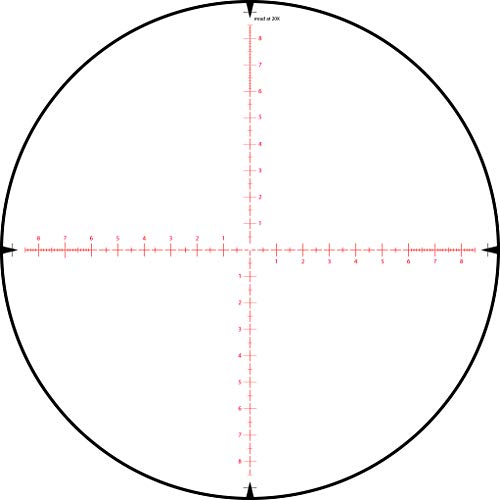 Hi-Lux Optics UD530X56-R Uni-Dial 5-30 x 56 34mm Tube Rifle Scope with Red Illuminated MIL Ranging Reticle, Black