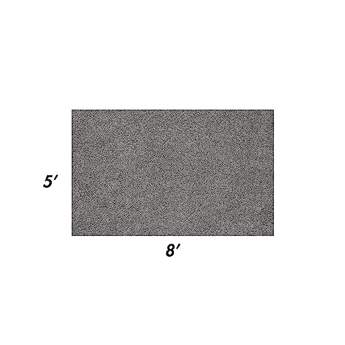 tchdio Grey Shag Rug - High Pile Area Rug for Bedroom & Sound Absorption - Soft & Thick Grey Area Rug 5x8 Feet - Solid Shag Carpet & Gray Rug 5x8