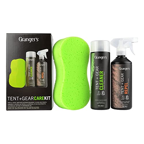 Granger's Tent + Gear Care Kit/Clean & Protect All Tents & Boat Covers/Made in England, Black, 300ml (GRF97)