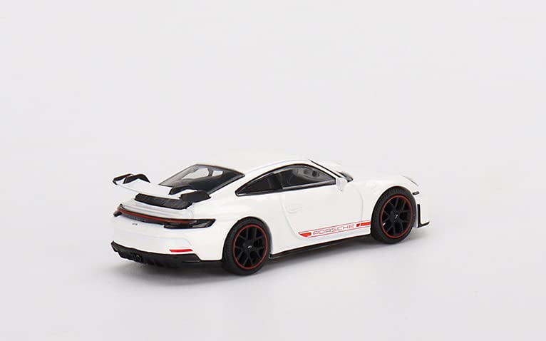 True Scale Miniatures Model Car Compatible with Porsche 911 (992) White Limited Edition 1/64 Diecast Model Car MGT00478
