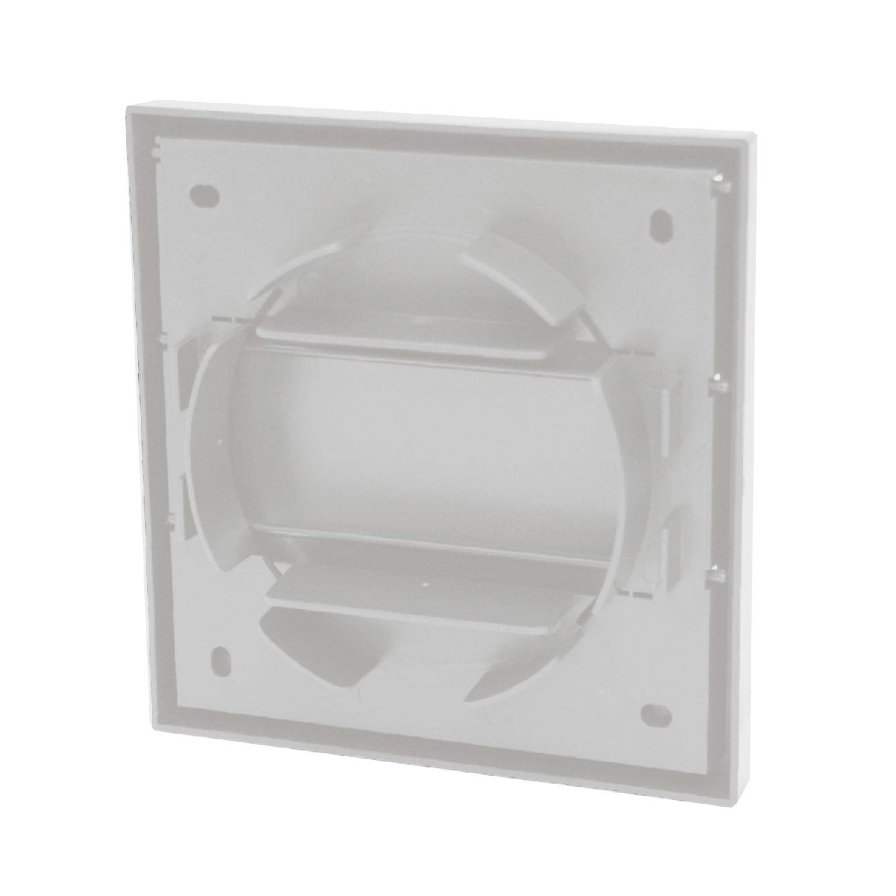 Home Smart White Square Air Extractor Vent & Back Draught Ducting Shutter 4 Inch by SmartHome