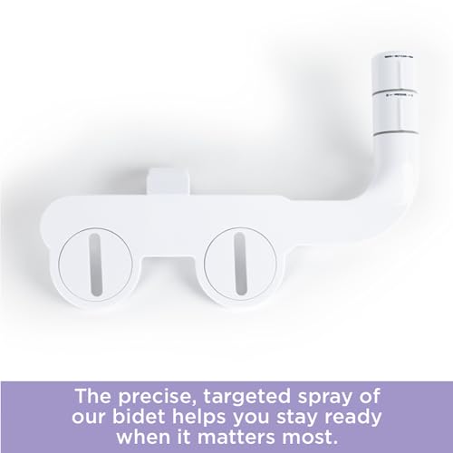 Pure for Men Bidet Toilet Seat Attachment for Home | Dual Self-Cleaning Nozzle (Frontal & Rear Back), Non-Electric Sprayer, Adjustable Water Pressure & Easy to Use | Sleek & Minimalist Design (White)
