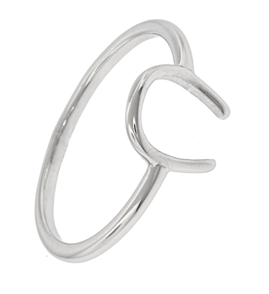 Heartbeat Sterling Silver Lucky Horseshoe Ring (6)