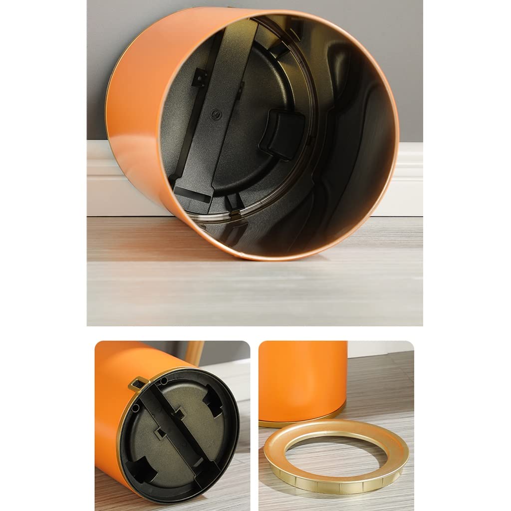 GRFIT Trash can 8L Round Open Top Trash Can and Recycle Bin, Garbage Can for Home Office Restaurant Restroom, Large 8 Inch Opening Kitchen Trash Can (Color : D)