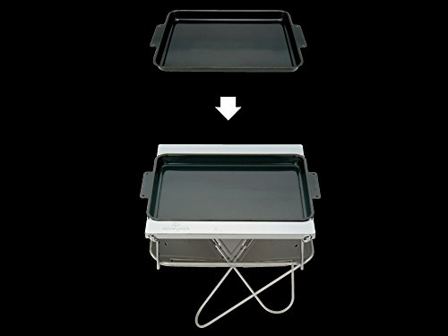 Snow Peak Iron Griddle - Perfect for Cooking Over a Fire or BBQ - 21.75 x 13 x 1.4 in