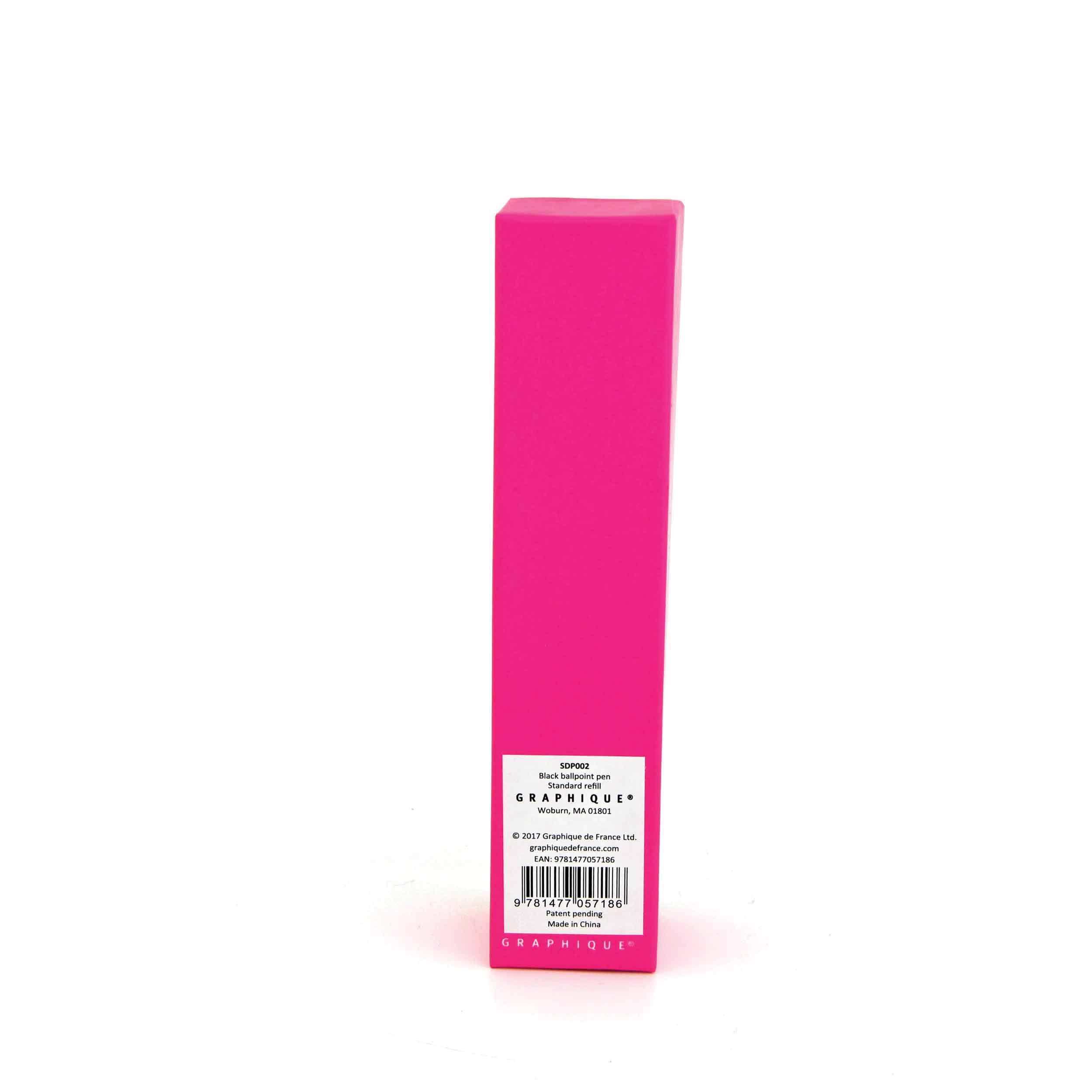 Graphique Glitter All the Way Deluxe Pen w/Gold-Trimmed Presentation Box - Glittery Pink Pen with Comfortable Finger Grooves, Makes a Beautiful, Unique Gift