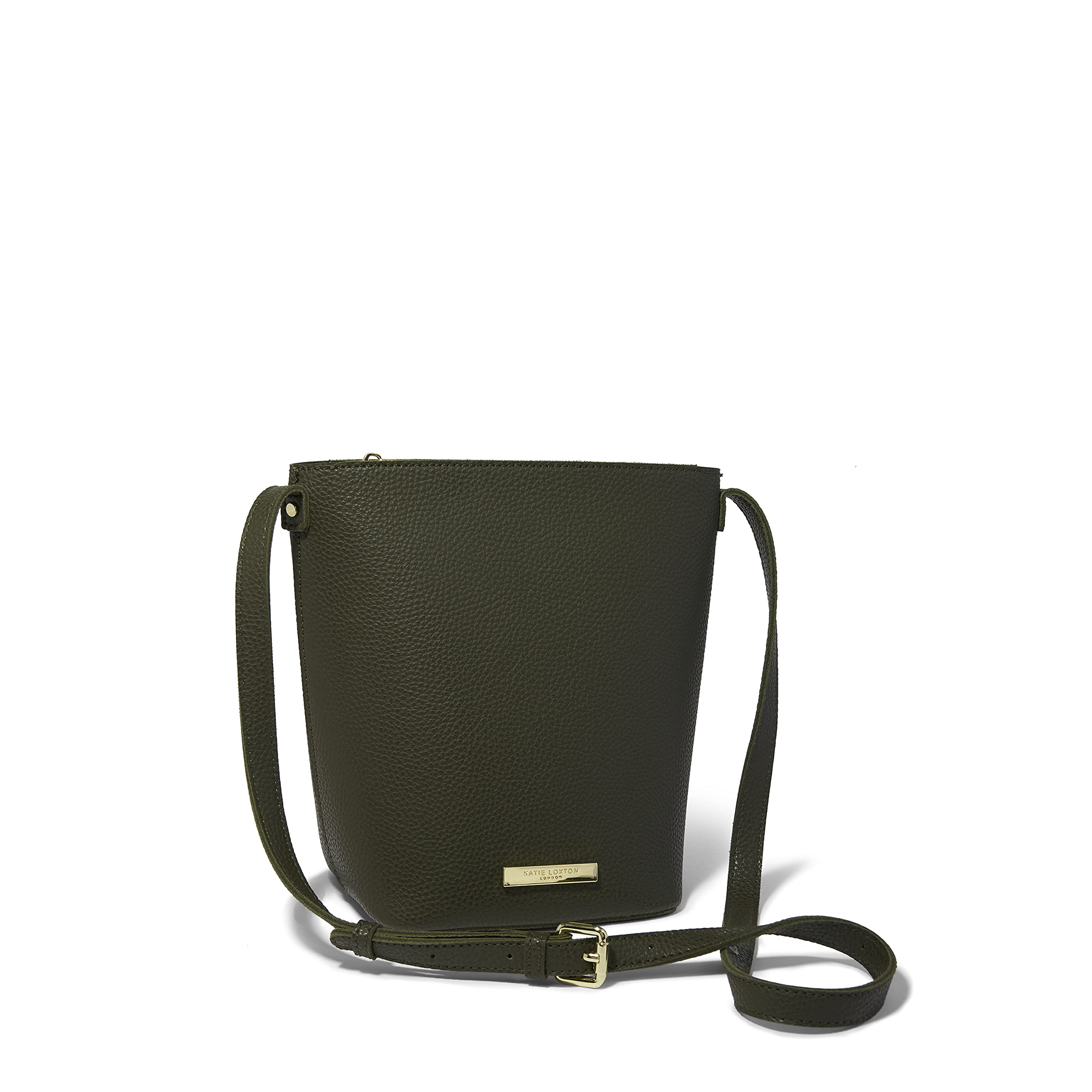 KATIE LOXTON Laura Womens Soft Pebble Vegan Leather Adjustable Strap Crossbody Satchel Purse Khaki Green