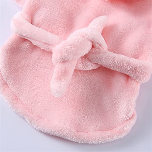 TTBDWiian Dog Close Medium Hotel Nightgown Bathrobe Dog Pajamas Clothes Bath Bathrobe Towel Pet Pet Cat Pet Clothes (White, Small)
