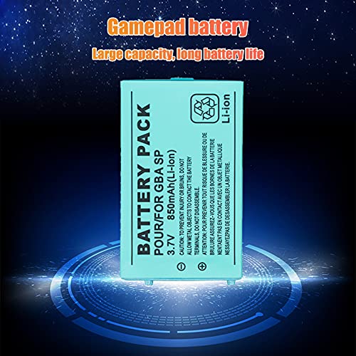 HANTOLK GBA SP 850mAh Rechargeable Lithium-ion Battery with Tool Pack Kit Compatible for Nintendo Gameboy Advance SP Battery
