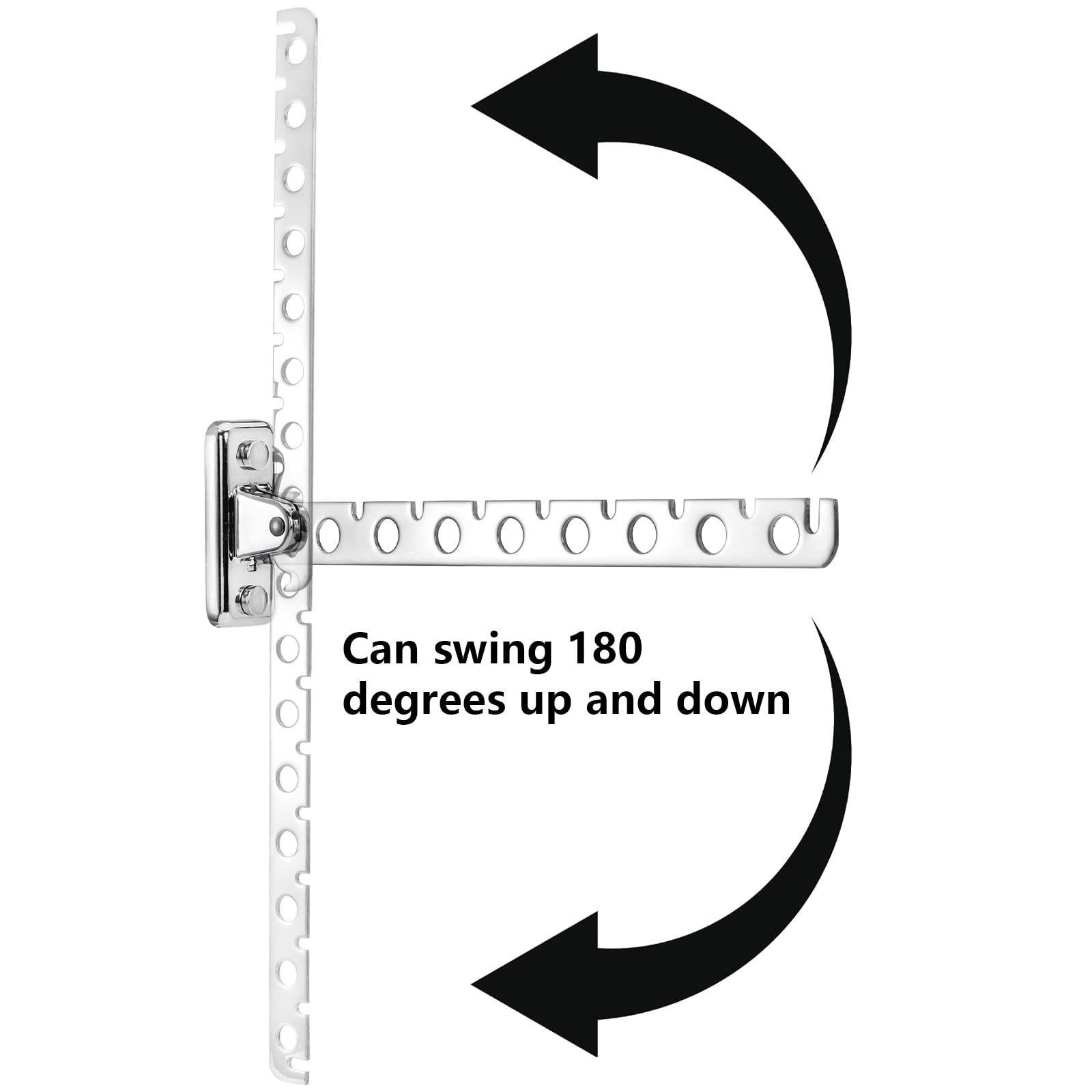 Hiceeden 2 Pack Wall Mounted Clothes Hanger Rack, 12 Inch Stainless Steel Laundry Drying Rack Collapsible, Folding Wall Dryer Racks Hanger for Indoor, Outdoor Hold 16 Hangers