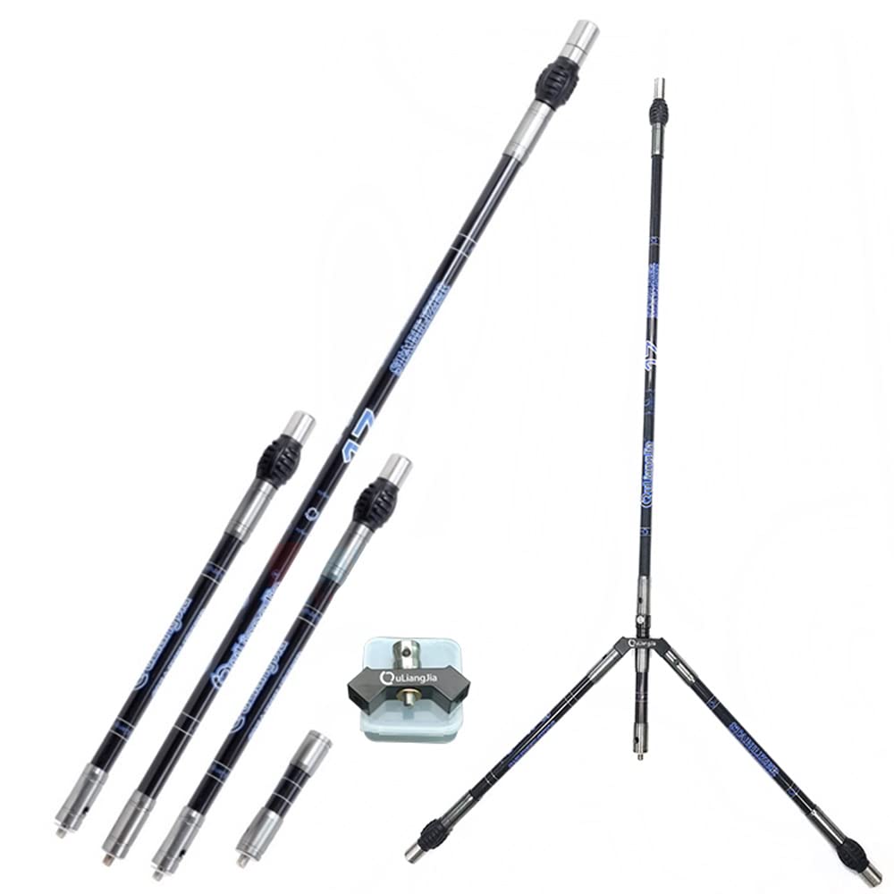 HNZMDY 3-30 Inch Archery Carbon Fiber Bow Stabilizer Balance Bar Rod Shock Absorber Damping System with Stabilizer Weight for Recurve Compound Bow (Grey, 28 inch)
