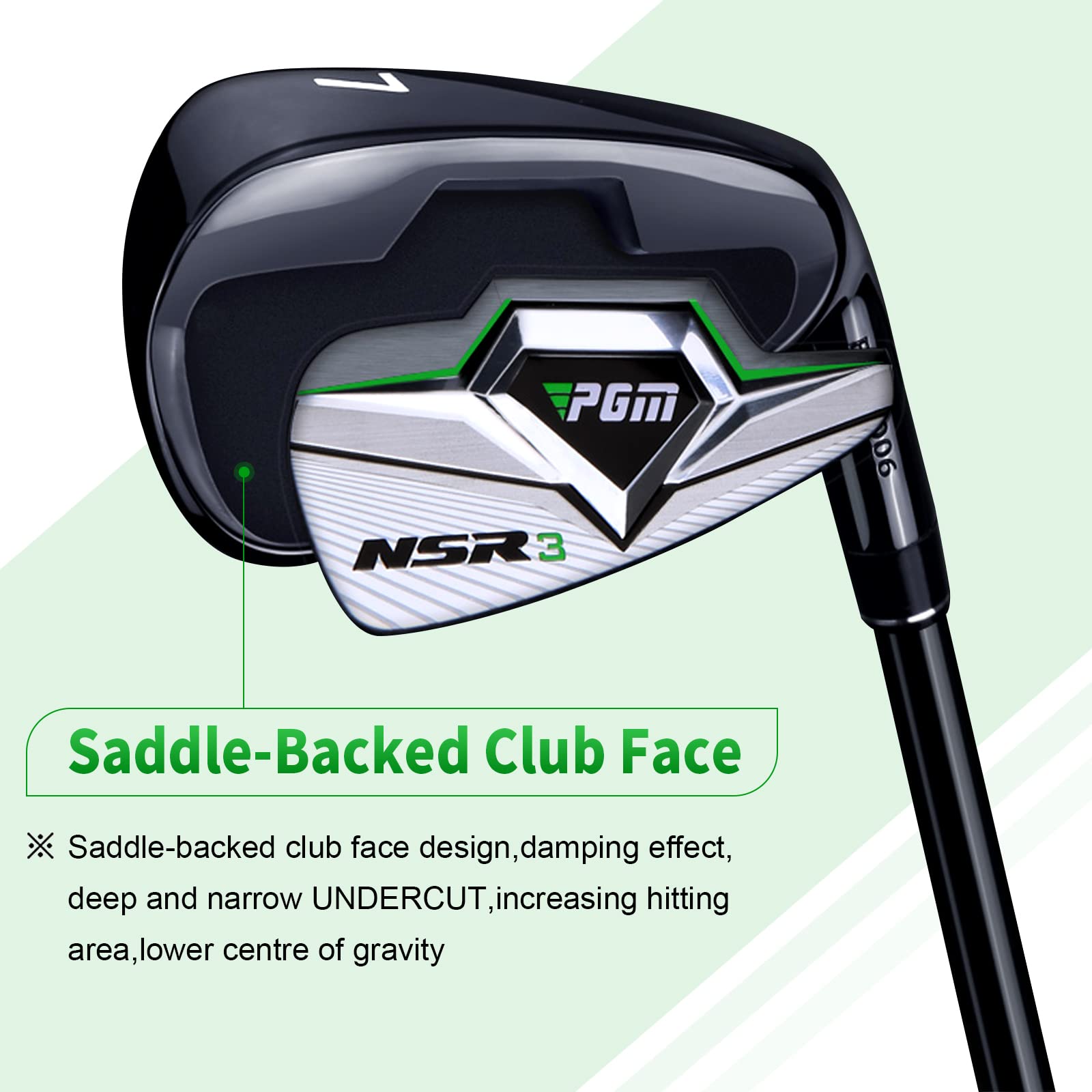 PGM Golf Clubs NSR III Golf Iron Thru Gap Wedge with Graphite Shafts for Right-Handed Golfers - S/R Flex (TiG033-29-31-32-33)