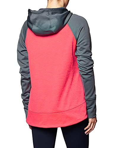 Hanes womens Sport Performance Fleece Pullover Hoodie Hoody, Dada Grey Solid/Razzle Pink Heather, Large US