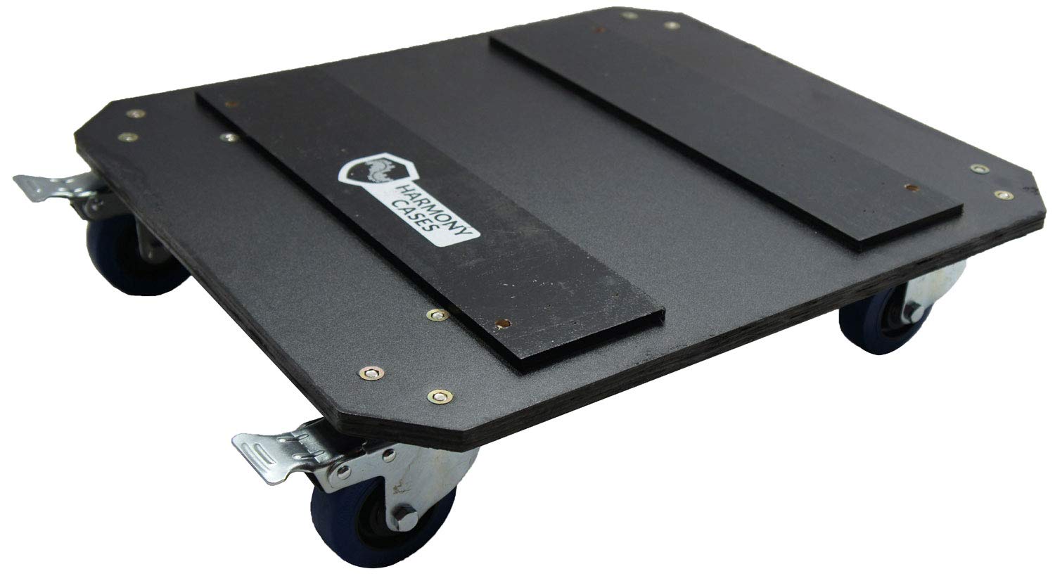 Harmony Audio Case HCWAD Dolly Road Gear Transport Plate with 3.5" Wheels & Brakes