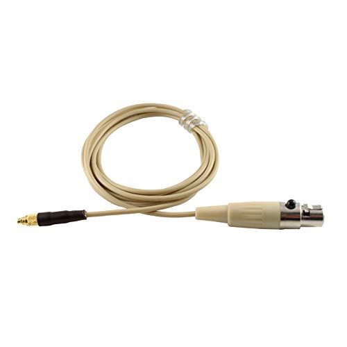HIXMAN DE6C-SL Detachable Cable for Countryman E6 Mic Compatible with Shure/Carvin/JTS/Trantec Bodypack Transmitter
