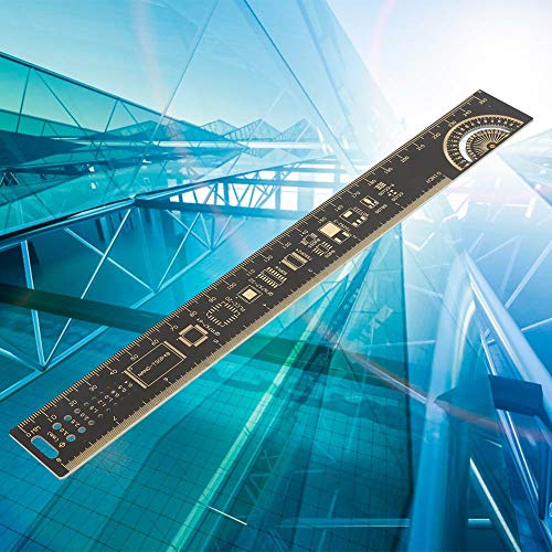 PCB Ruler, Multifunctional Ruler Electronic Engineers Ruler 10 inch 25cm Printed Circuit Board Ruler