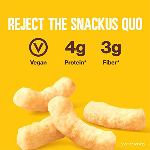 Hippeas Organic Chickpea Puffs, Vegan White Cheddar, 4 Ounce (Pack of 1), 4g Protein, 3g Fiber, Vegan, Gluten-Free, Crunchy, Plant Protein Snacks