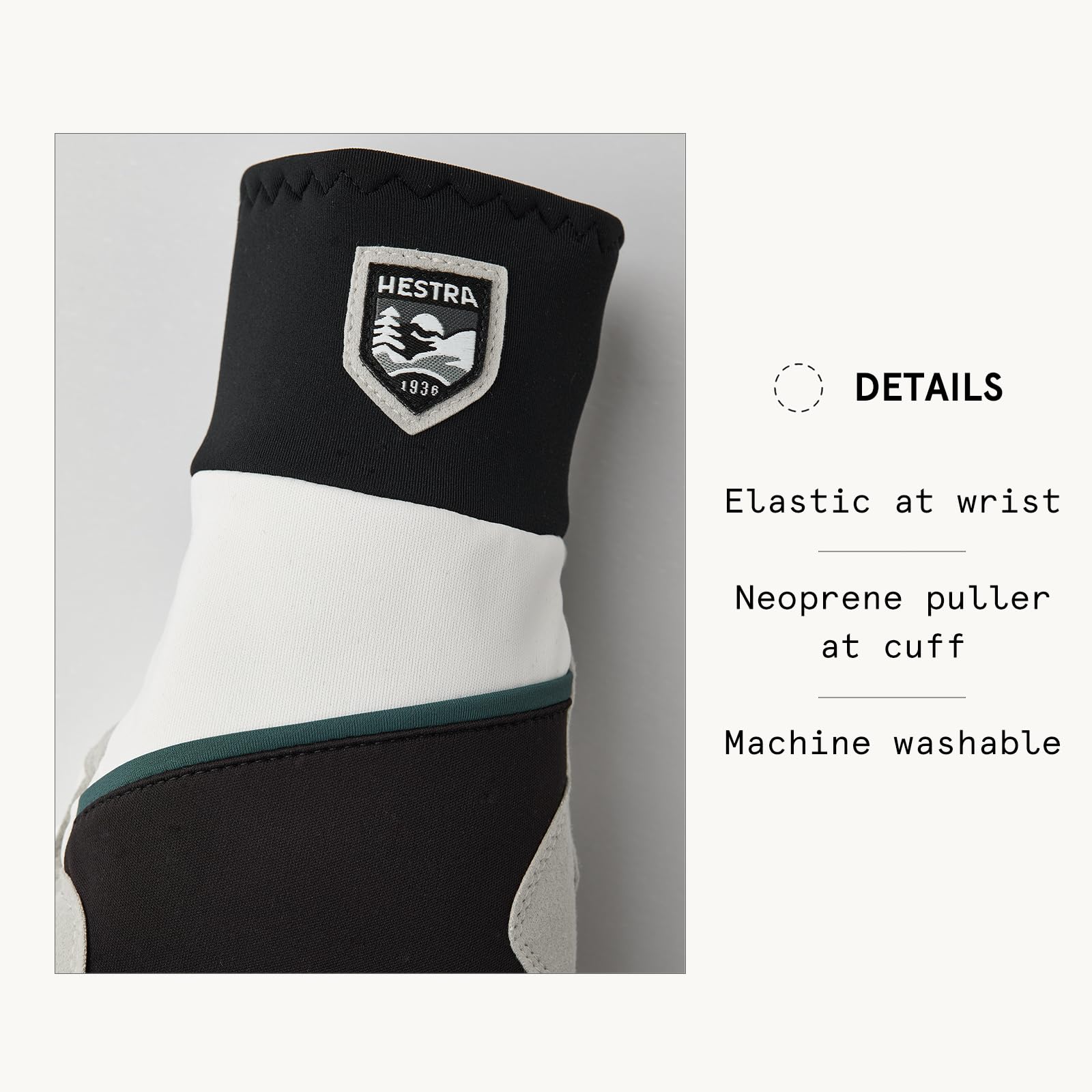 Hestra Comfort Tracker - 5 Finger Glove - Black/Ivory - 10