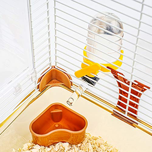 YIBOPET Hamster Cage Small Animal Cage 3 Layers Transparent Cage Size:10.6"(W) X8.1(L) X18.3 (H) Suitable for Hamsters up to 3.5 inch in Length