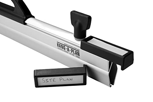 Hang-A-Plan, 24 Inches General Hanging Clamp, Silver, Holds up to 150 Plans, Single Clamp