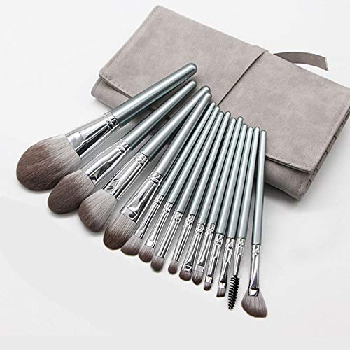 REHOC 14Pcs Brushes Set Cosmetic Foundation Blush Eye Shadow Lip Wooden Make Up Brush Tool Kit