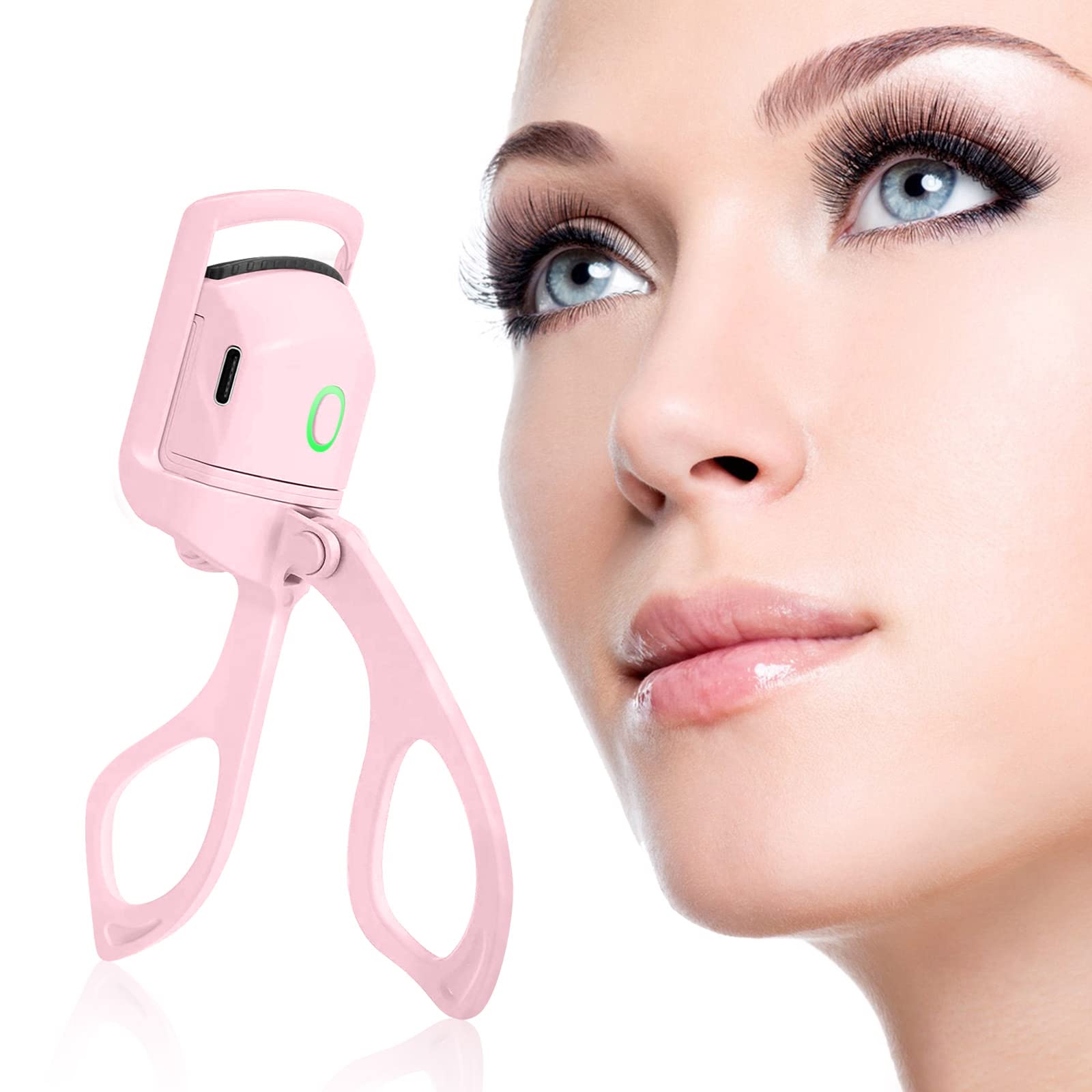 SIKOT Heated Eyelash Curler, Electric Eye Lash Curler, 2 Modes Heated Quickly, Easy to Curl, Natural and Lasting Eyelashes, Saving Makeup Time, Rizador de PestaƱas Electrico, White,1 Count