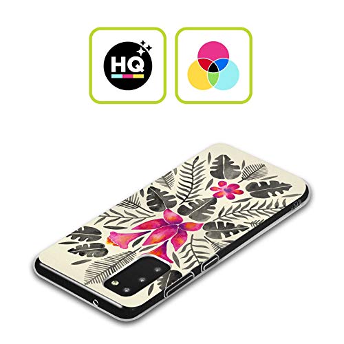 Head Case Designs Officially Licensed Cat Coquillette Grey Pink Tropical Symmetry Nature Soft Gel Case Compatible with Galaxy Note20 Ultra / 5G