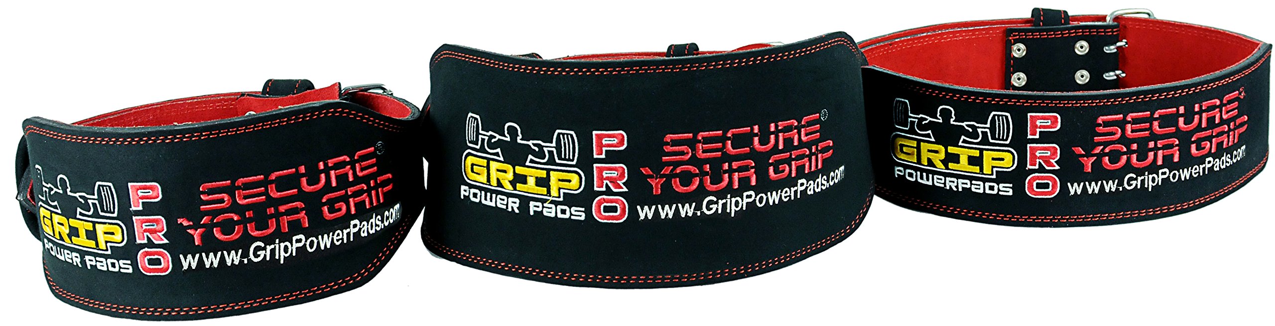 Grip Power Pads Weightlifting Belt Workout Clothes for Bodybuilder Powerlifter Weightlifter Keep Your Core Engaged Back Support (Regular Belts 6" Wide, X-Large 34.5"- 42" Waist Size)