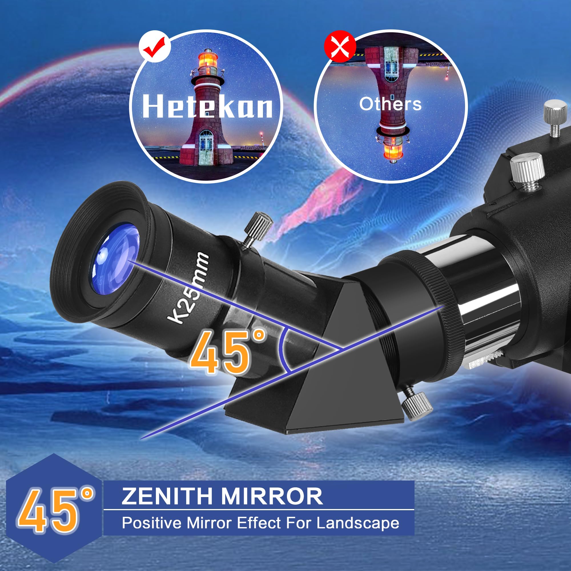 Hetekan Telescopes for Adults Astronomy, Telescope 90mm Aperture 700mm for Adults & Beginners,Refractor Telescope with Tripod, Finderscope and Phone Adapter