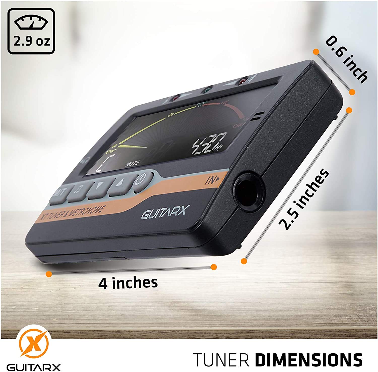 GUITARX X7 - Chromatic Tuner Metronome and Tone Generator for All Instruments - Chromatic, Ukulele, Violin, and Bass Tuning Modes - #1 Among Guitar Tuners - Most Advanced Sensor in The Market
