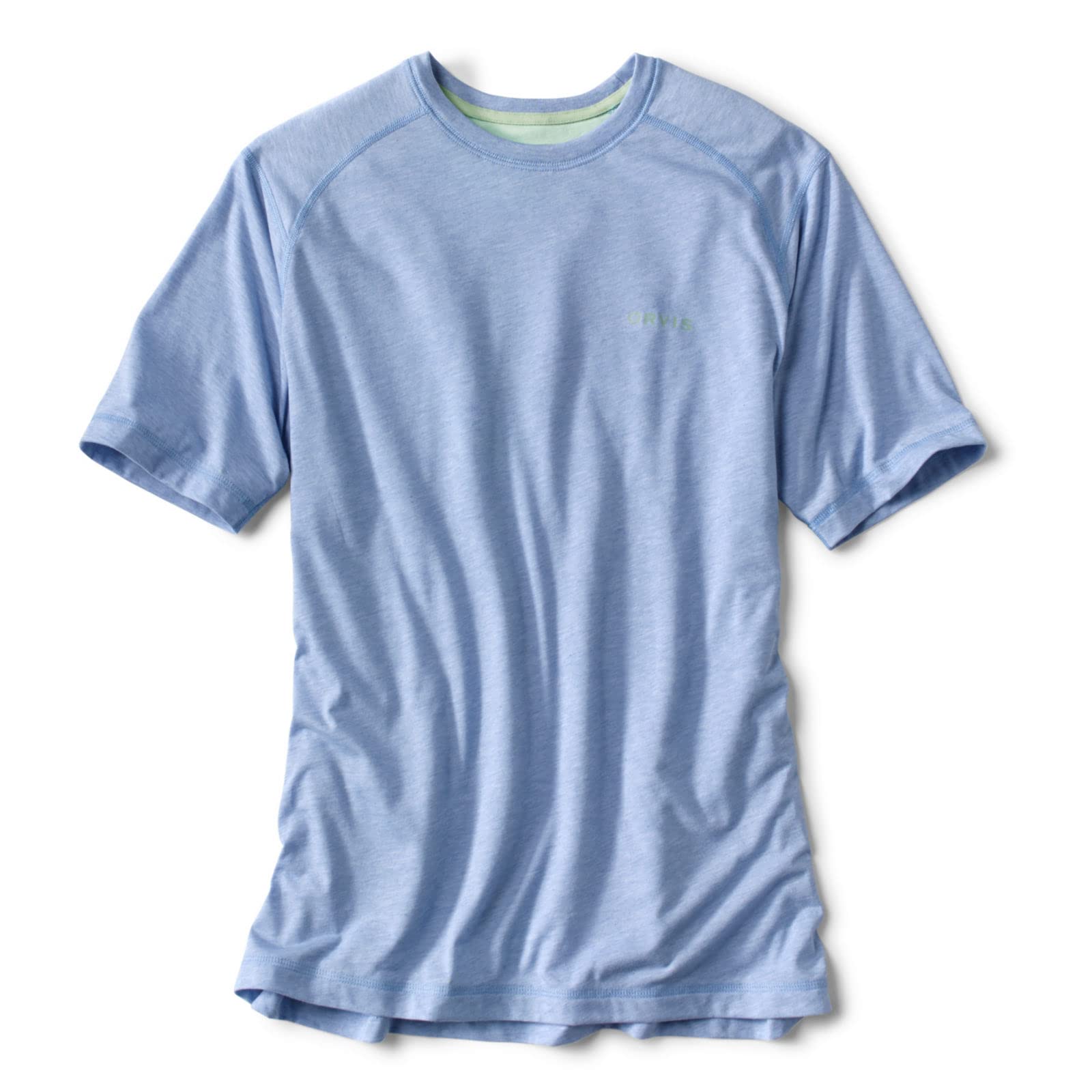 Orvis Drirelease Short-Sleeved Crew - Classic Crew Neck Men’s T-Shirts with Moisture-Wicking Drirelease Fabric, Blue Fog - X-Large