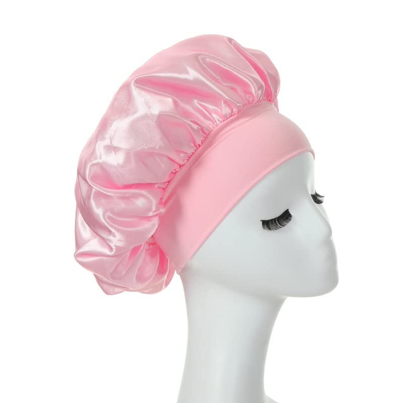 Satin Bonnets for Women, 4PCS Silk Bonnet Hair Bonnet for Sleeping Silk Night Sleep Cap for Girls