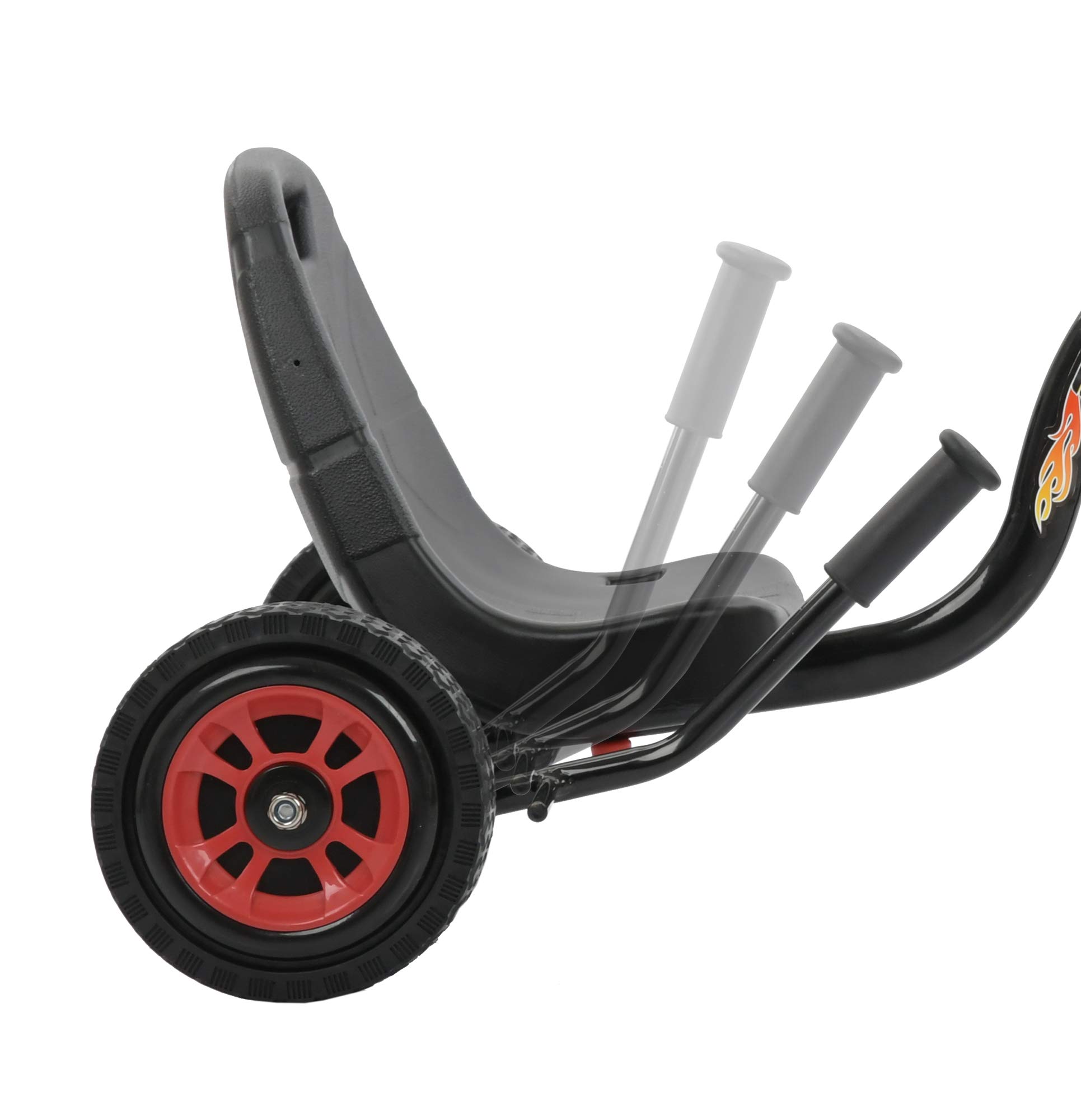 Hauck Typhoon Pedal Go Kart with The ape-Hanger Handle Bars, Real Rubber Tires with 15-inch Front Rim and a Low Rider Adjustable Bucket seat