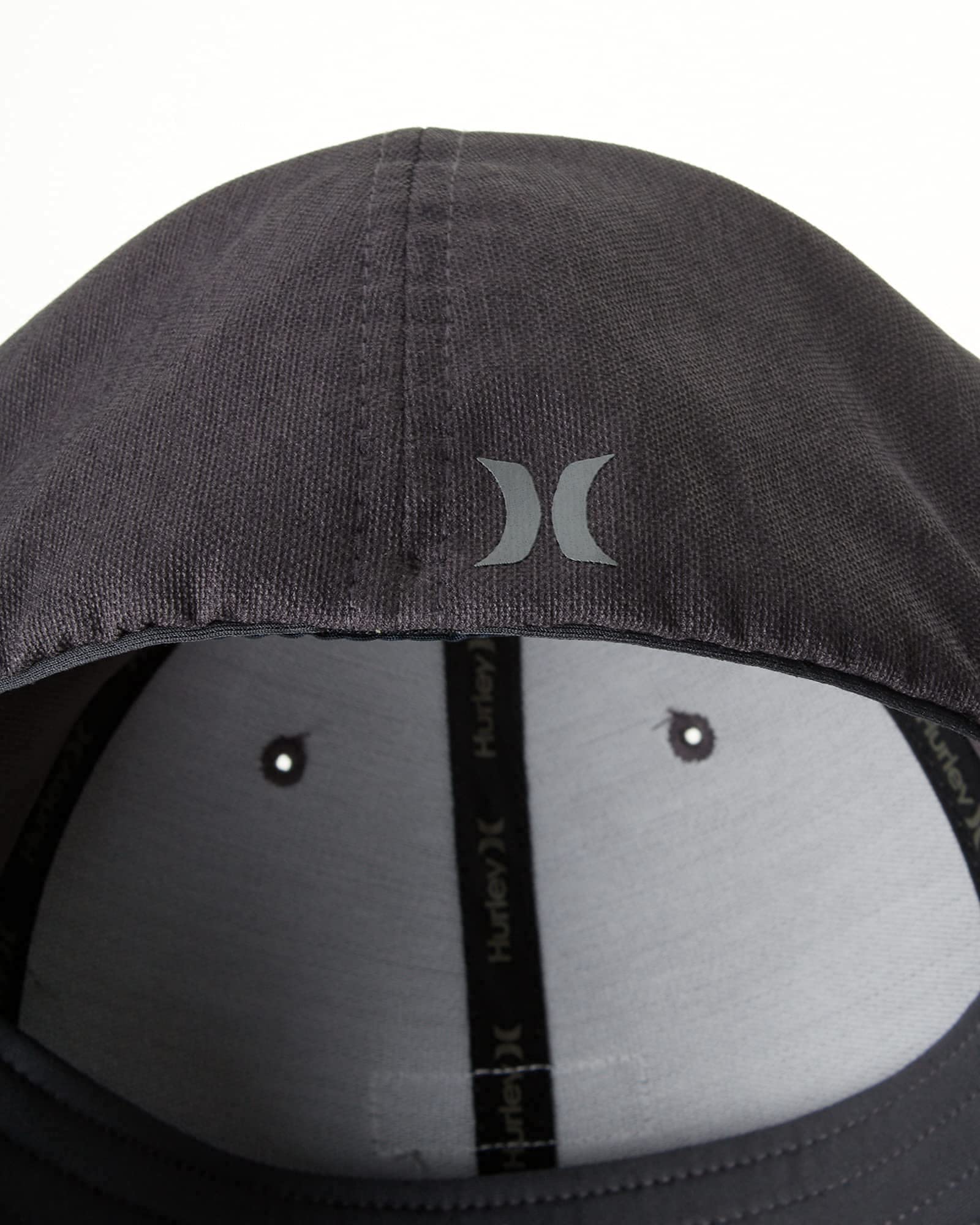 Hurley Men's Baseball Cap - H2O-DRI Redondo Flat Brim Sweat Resistant Fitted Hat, Size Large-X-Large, Black