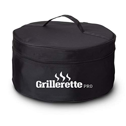 Grillerette Pro - The Smartest Portable BBQ Grill - Take Anywhere BBQ Grill - Battery Powered Fan - Anthracite Black Color