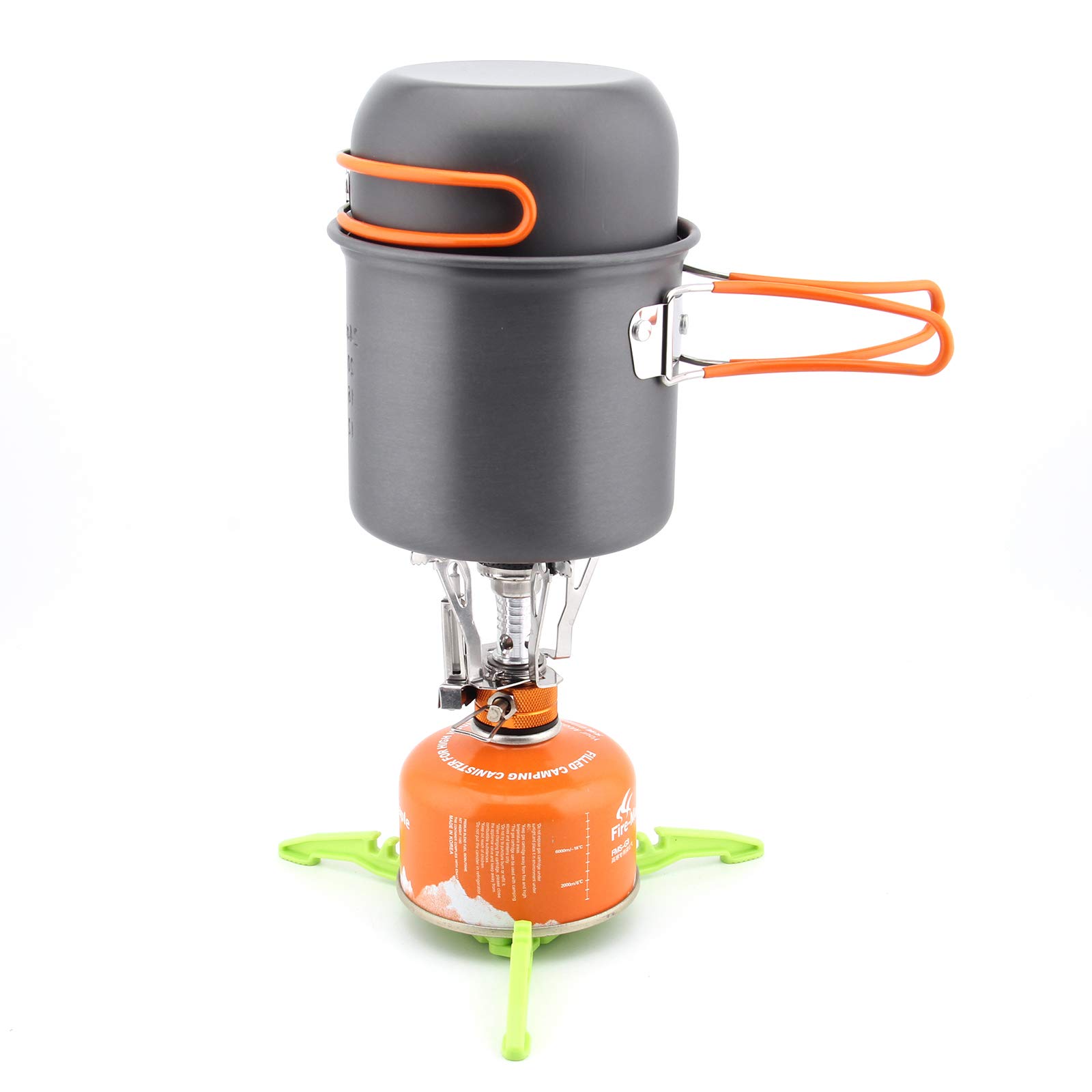 HIRAY Canister Stand Fuel Can Stabilizer Gas Tank Bracket Stove Standard Bottle Shelf Stand Tripod Folding Canister Stand (Green)