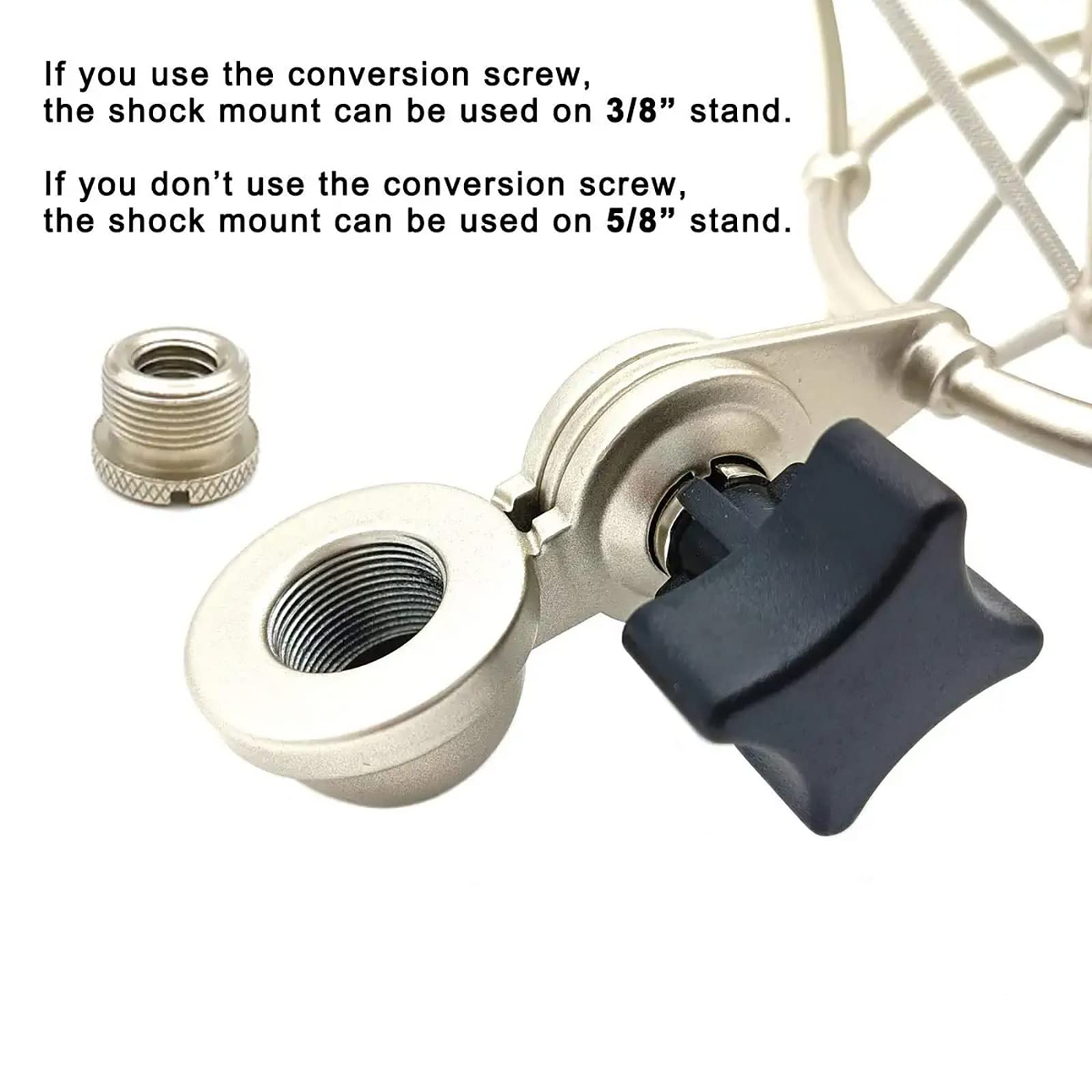Grneric Metal Microphone Shockmount & Stand for Neumann TLM 103/M147 - Silver
